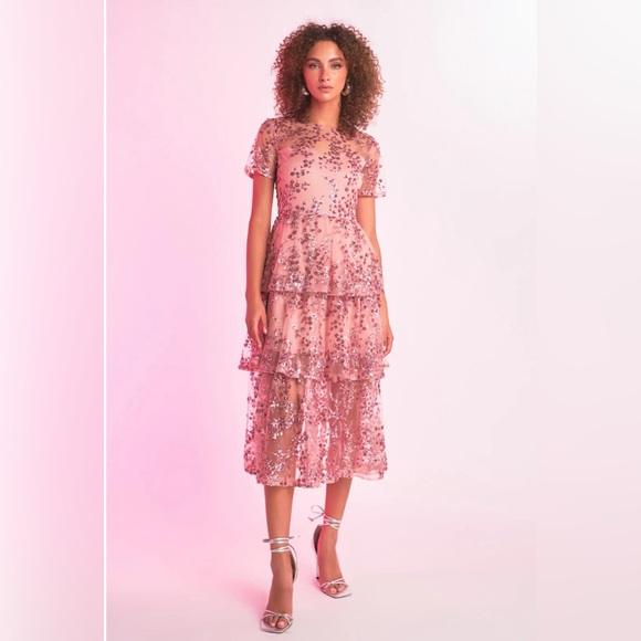 Endless Rose | Dresses | Nwt Endless Rose Floral Sequined Maxi Dress ...